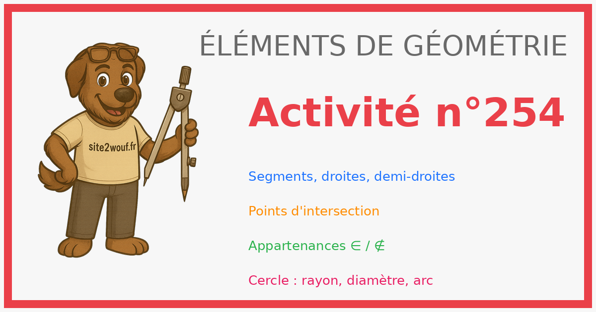 Éléments Géométrie - vendredi 11 septembre 2026 | Cycle 3 | Site2wouf